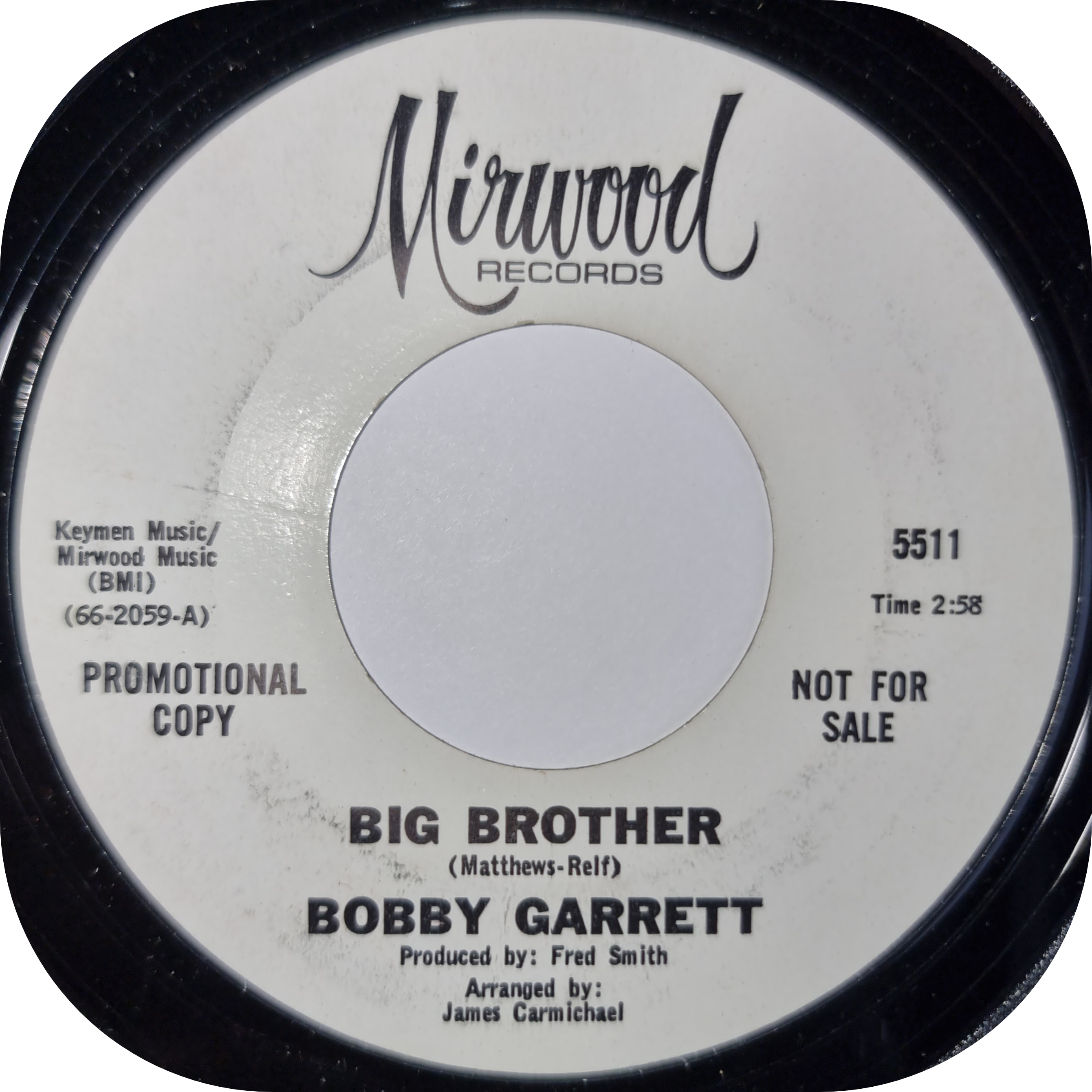 Bobby Garrett - Big Brother - Mirwood DEMO – HM Records